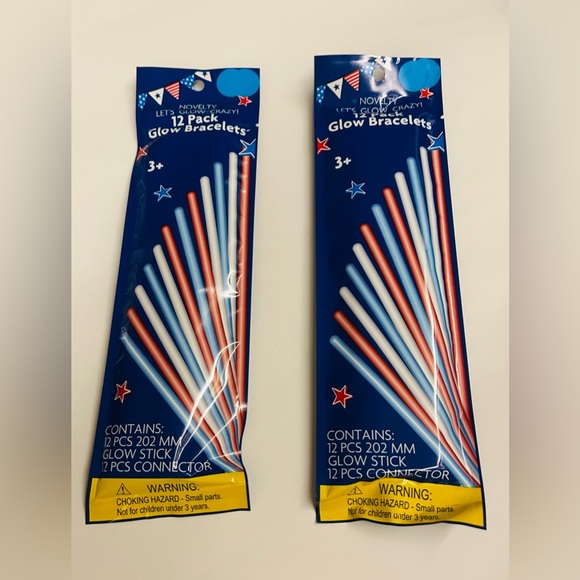 Midwood Brands | Accessories | New 24 Glow Bracelets Red White Blue ...